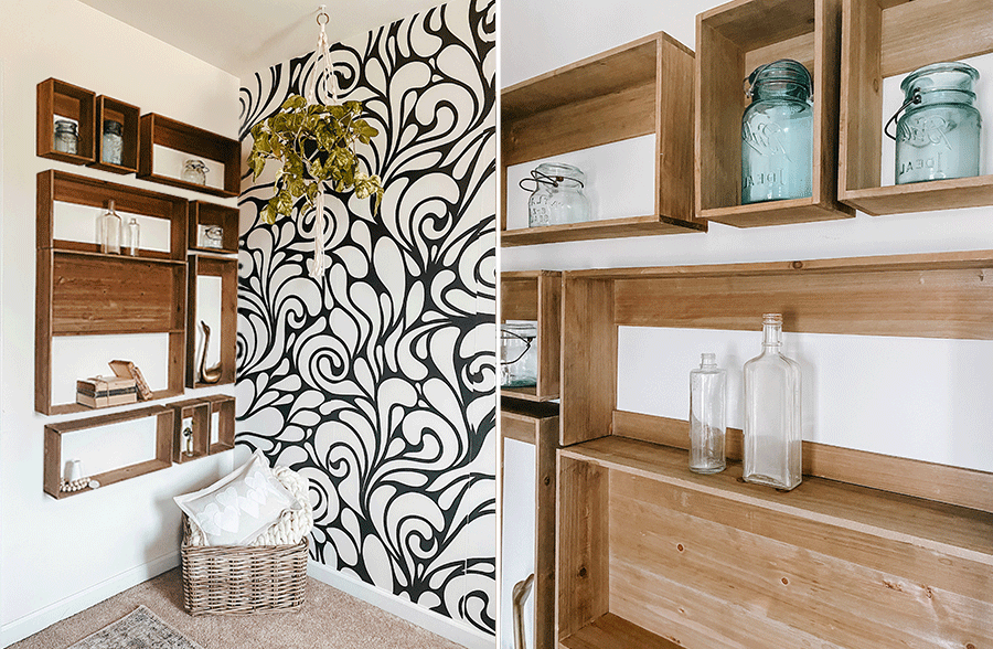 Stackable Wood Wall Shelving Unit Set – Decor Steals