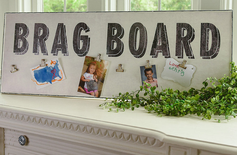 Vintage-Inspired Magnetic Brag Board – Decor Steals