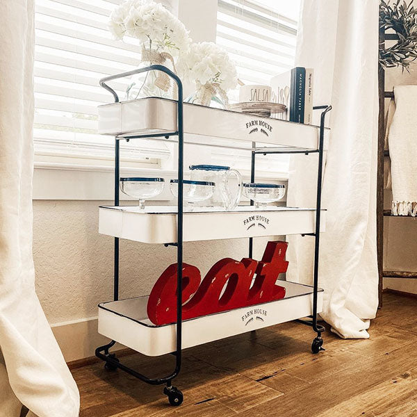 Three Tiered Rolling Cart - Decor Steals