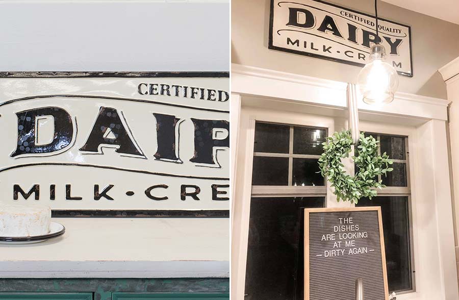 Dairy Sign | Large Embossed Dairy Sign – Decor Steals