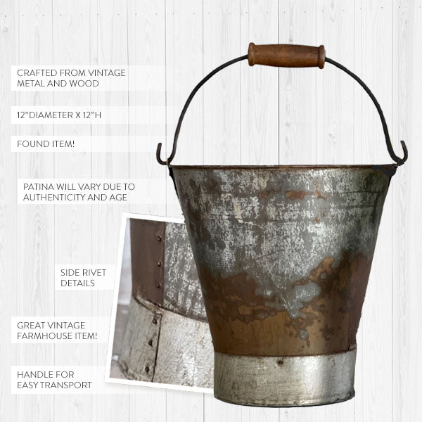 vintage iron pail - Decor Steals