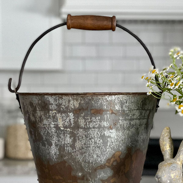 vintage iron pail - Decor Steals