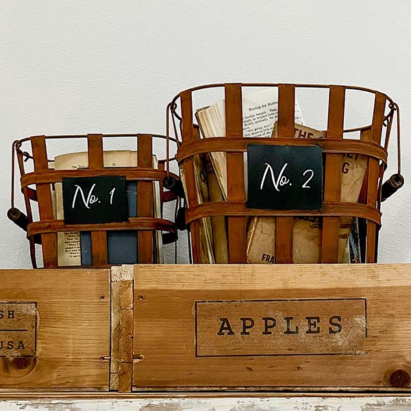 Rustic Numbered Baskets, Set of 3 - Decor Steals