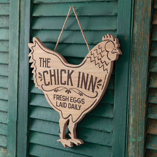 Wooden Chicken Signs - Decor Steals