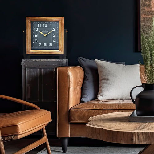 LARGE Square Metal Clock - Decor Steals