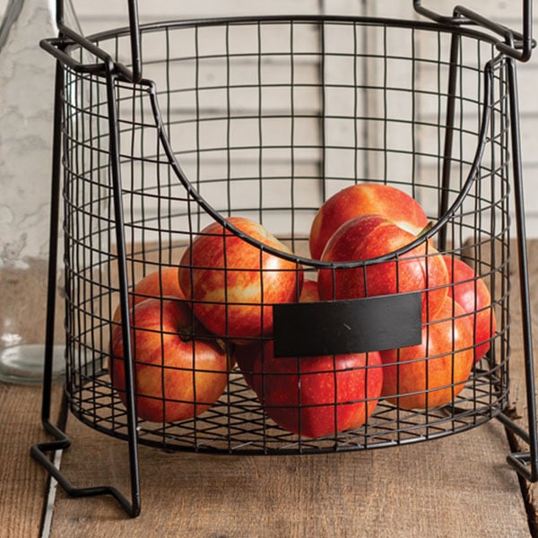 Round Wire Caddy | Two-Tier Round Wire Caddy - Decor Steals