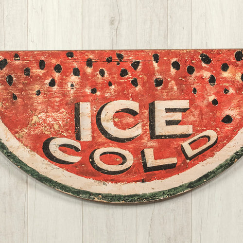 Watermelon Sign | Ice Cold Watermelon Sign - Decor Steals