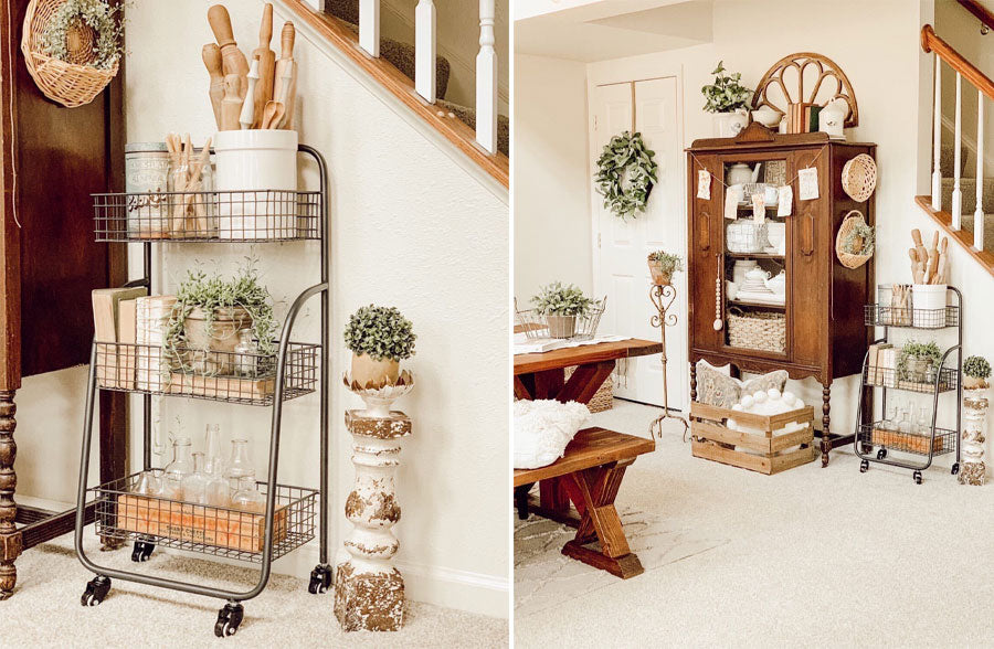 Wire Cart | Three Tier Wire Cart – Decor Steals