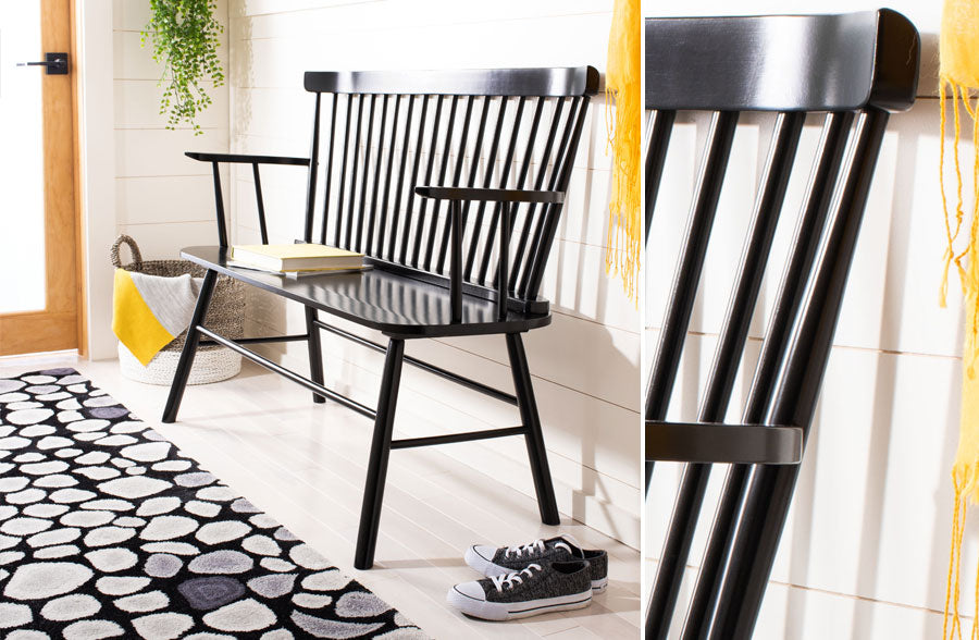Black Railing Bench – Decor Steals
