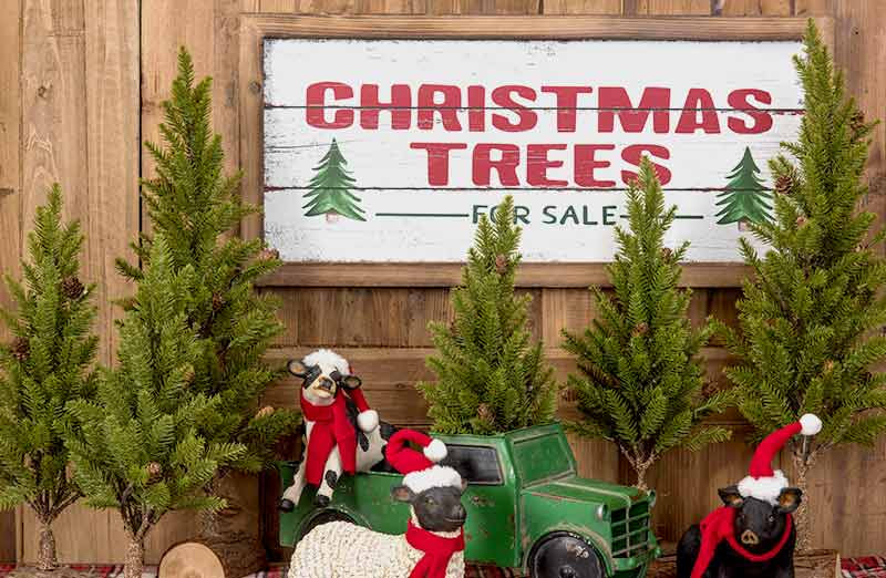 Wood Framed "Christmas Trees" Sign - Christmas Tree Sign – Decor Steals