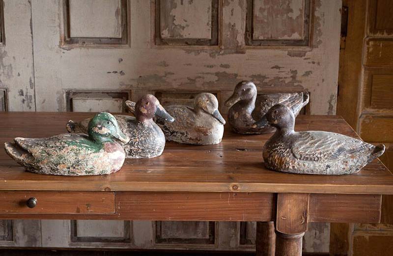 Rustic Distressed Decorative Duck Collection Set of 5 - Decorative ...