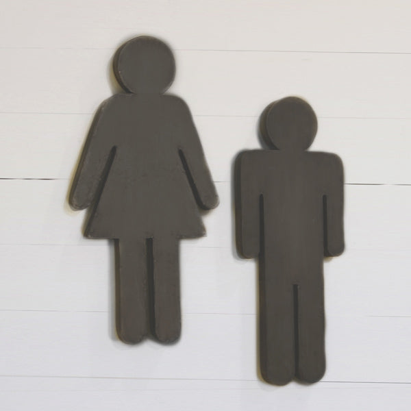 Metal Gender Signs Gender Bathroom Signs Bathroom Signs - Decor Steals