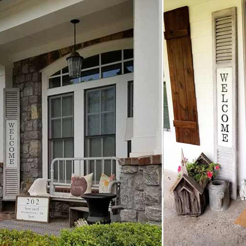 Wooden Shutter Welcome Sign | Cozy Farmhouse - Default Title - Decor Steals