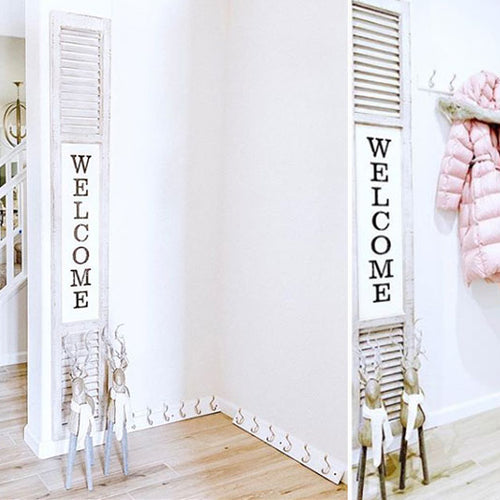Wooden Shutter Welcome Sign | Cozy Farmhouse - Default Title - Decor Steals