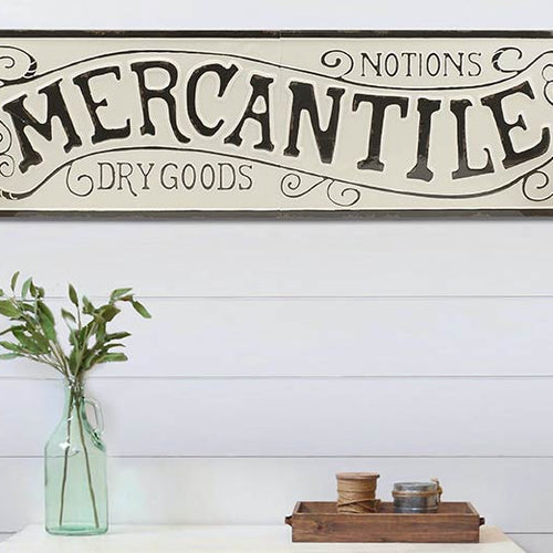 HUGE Metal Mercantile General Store Sign - Vintage Signs - Decor Steals
