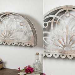 Distressed Metal Window Arch | European Farmhouse - Decor Steals