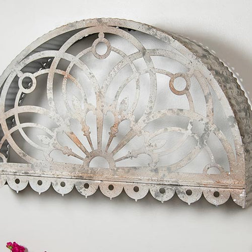 Distressed Metal Window Arch | European Farmhouse - Decor Steals